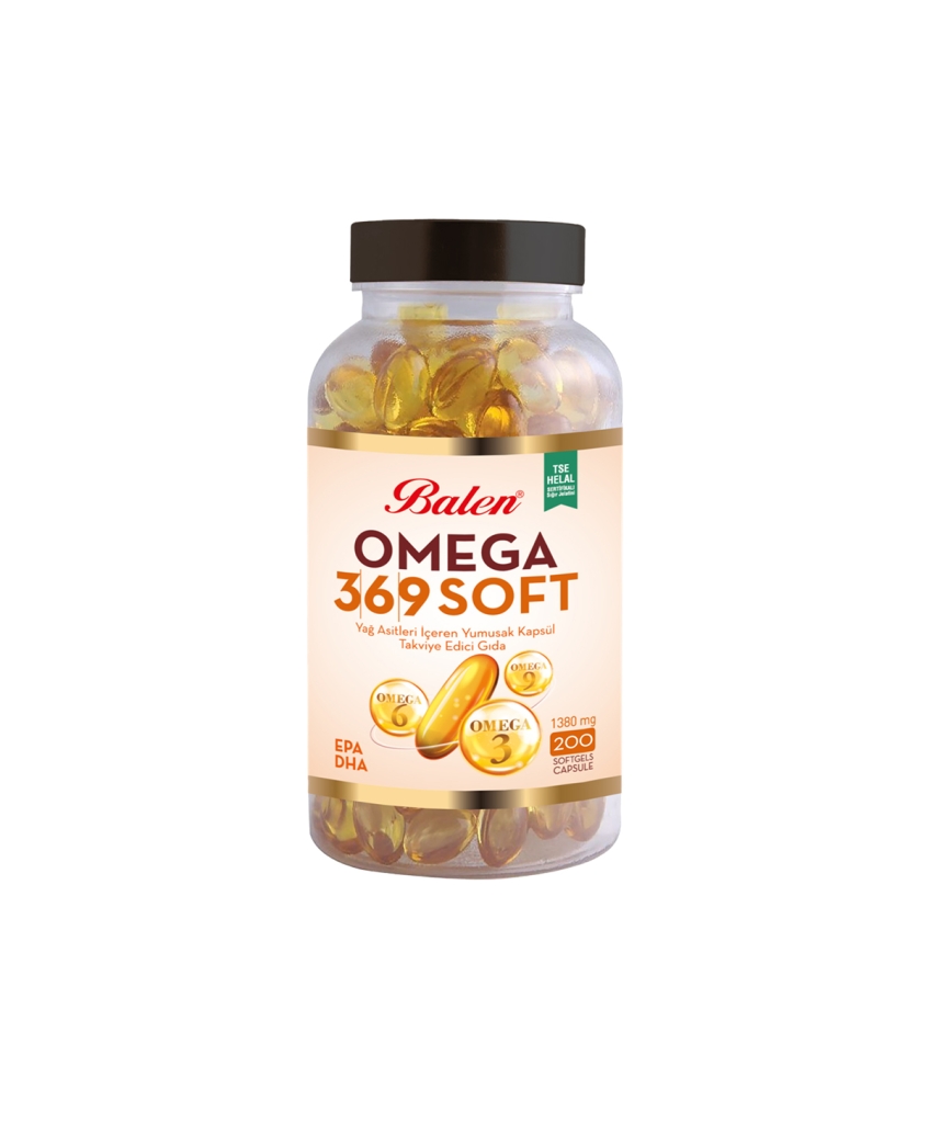 Balen Omega 3,6,9 Soft Yağ Asitleri İçeren Yumuşak Kapsül 1380 MG*200 ...