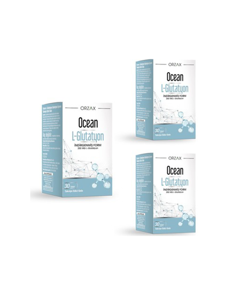 Orzax Ocean L-Glutathione 250 Mg 30 Tablet X 3 | Yaşlanma Belirtilerini ...