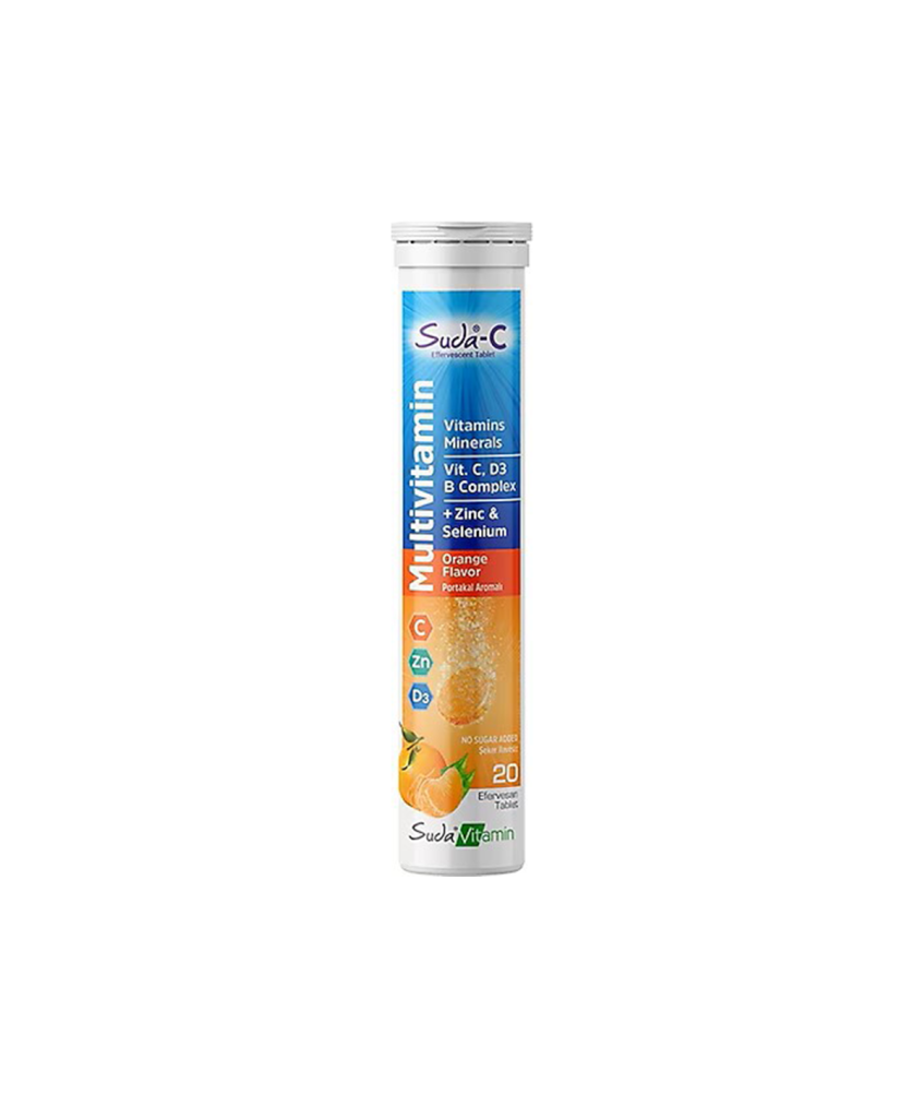 Suda C Multivitamin Orange 20 Efervesan Tablet - NaturaLux