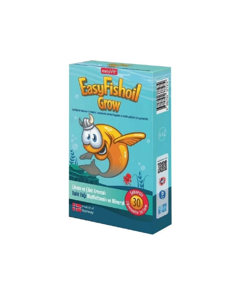 Easyfishoil Grow 30 Çiğnenebilir Jel Form Easyfishoil 30 Jel Tablet X 3 ...