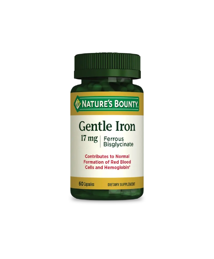Nature's Bounty Gentle Iron 17 mg 60 Kapsül | Demir Eksikliği Yaşayan ...